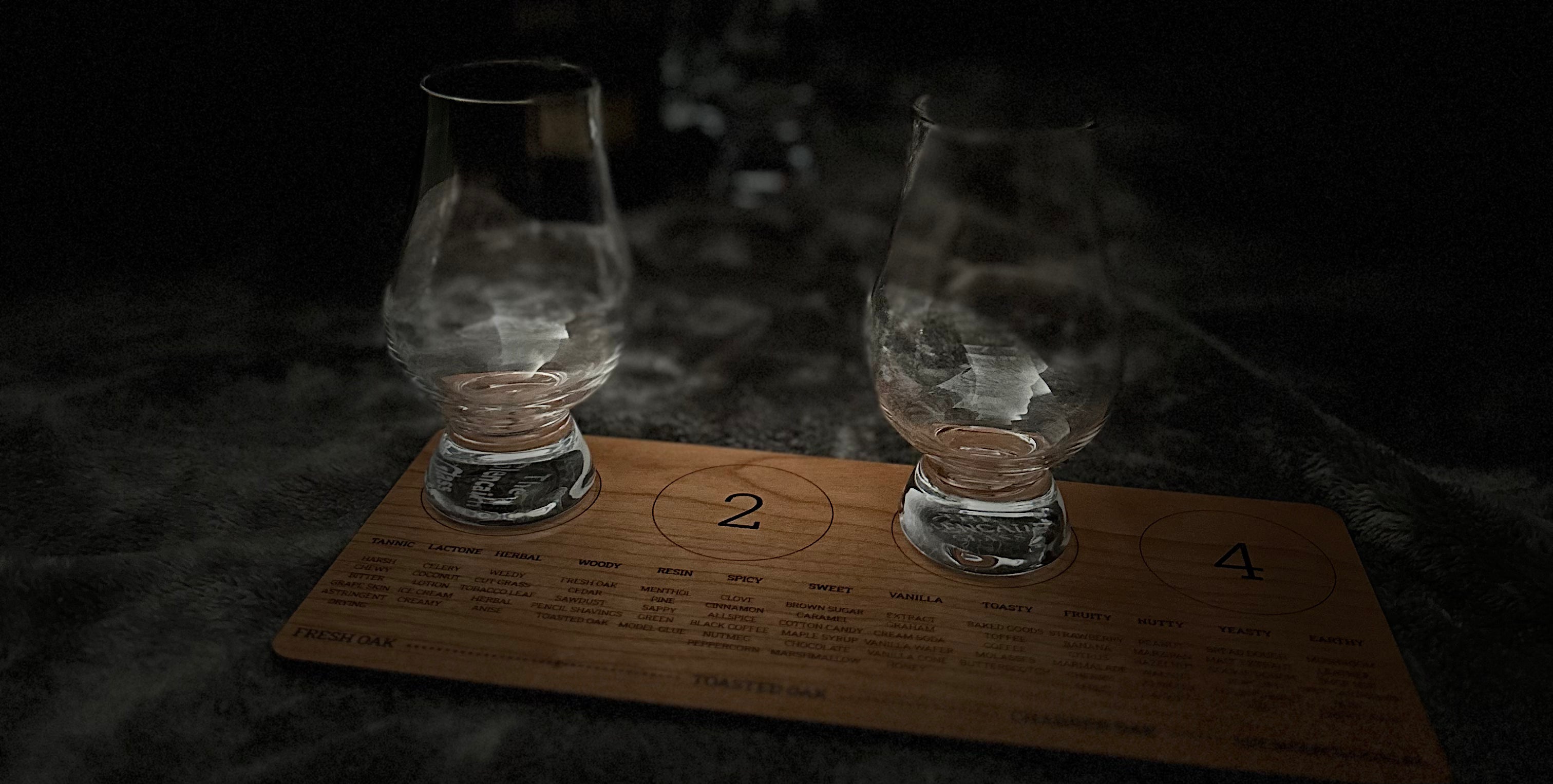 Wee (Mini) Cherry Wood Whiskey Tasting Board – BIRD & BRUTE LLC